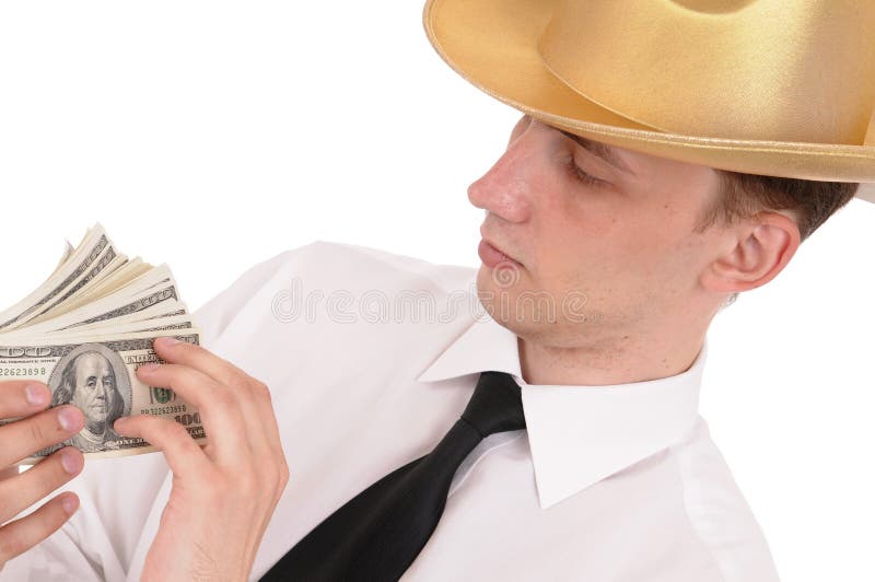 Man with money stock photo. Image of bill, smile, wealthy - 12747940