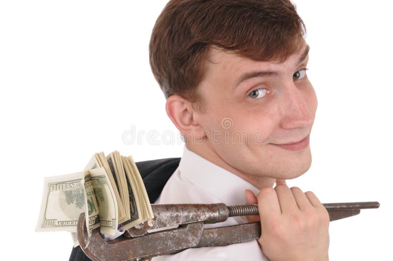 Man with money stock photo. Image of look, yuppie, shirt - 12747992