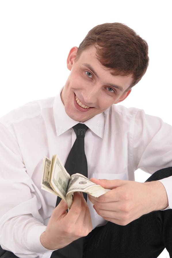 Man with money stock image. Image of youth, yuppie, look - 12748027