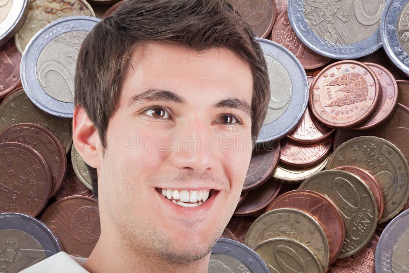 Man and money stock image. Image of europe, currency - 19968029