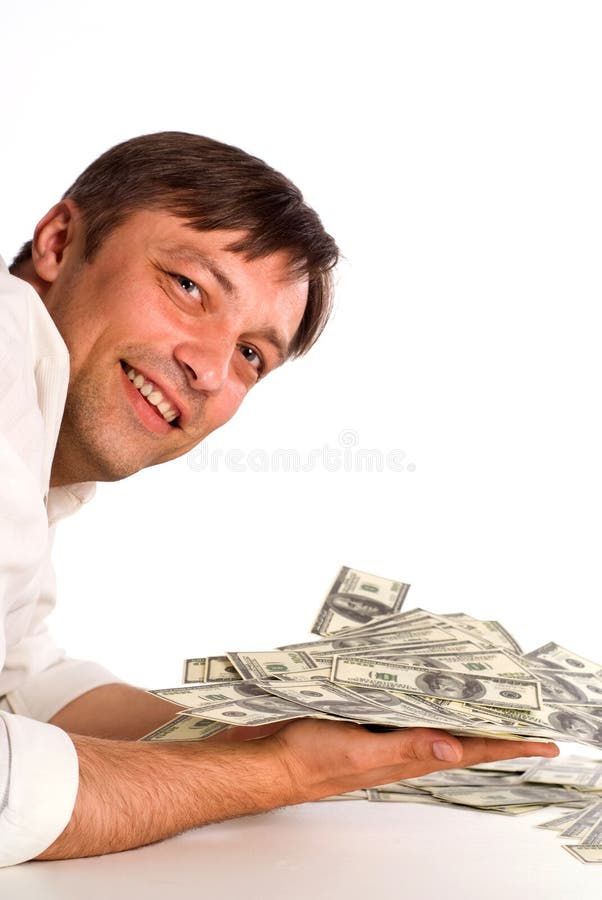 Man with money stock image. Image of hand, posing, business - 20699053