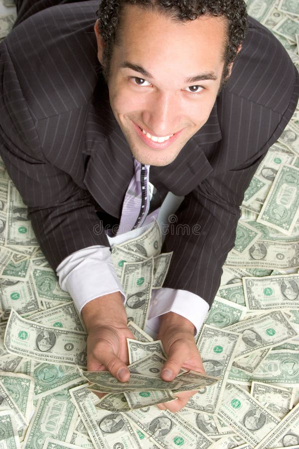 Man with Money stock image. Image of holding, happy, greed - 3781269