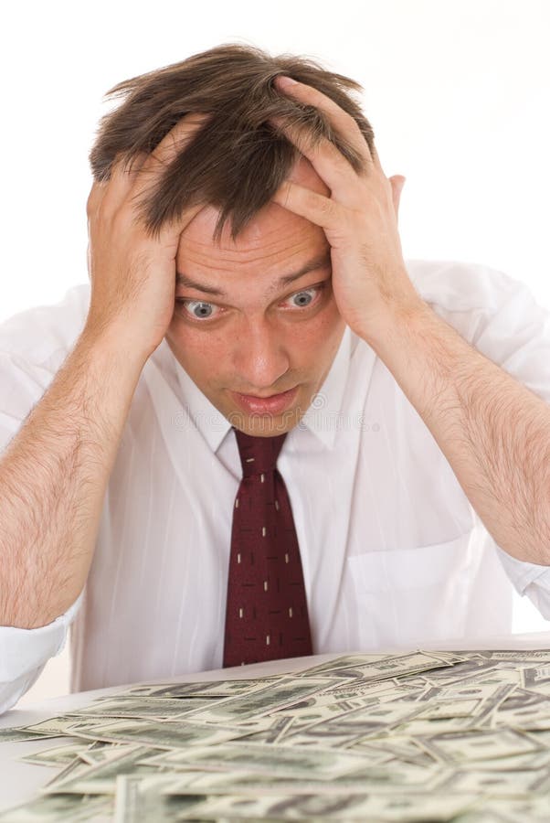 Man and money on white stock photo. Image of cash, caucasian - 15203256