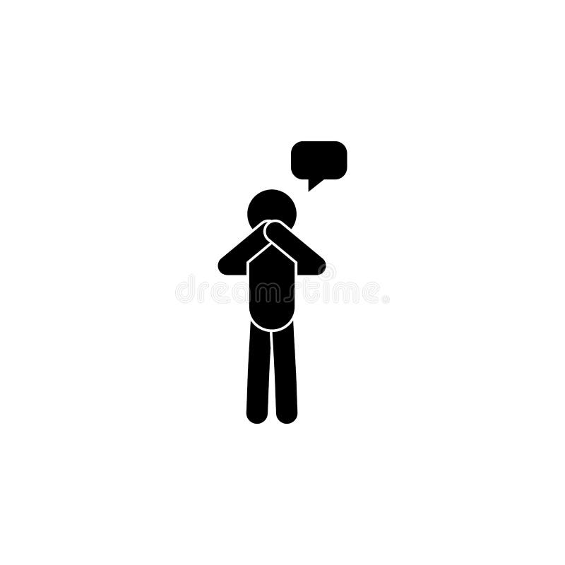 Man monologue vector icon stock vector. Illustration of speak - 157793152