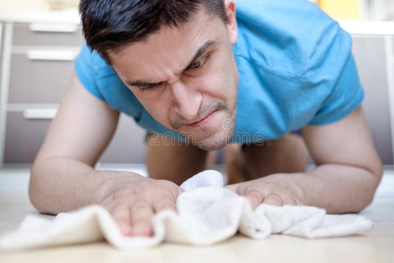 Man mopping the floor stock image. Image of floor, person - 71286585
