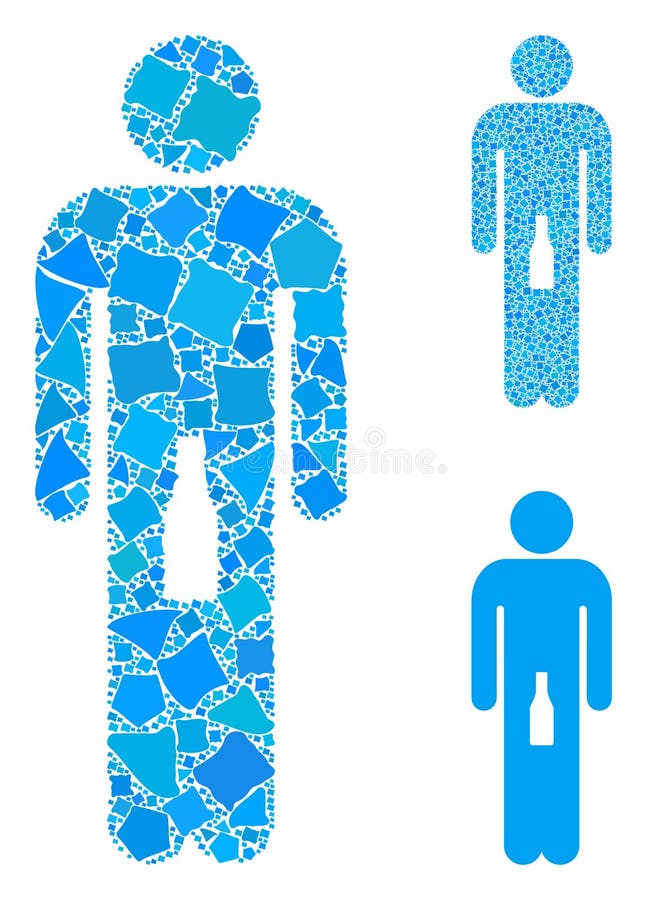 Man Mosaic Icon of Bumpy Items Stock Vector - Illustration of avatar ...