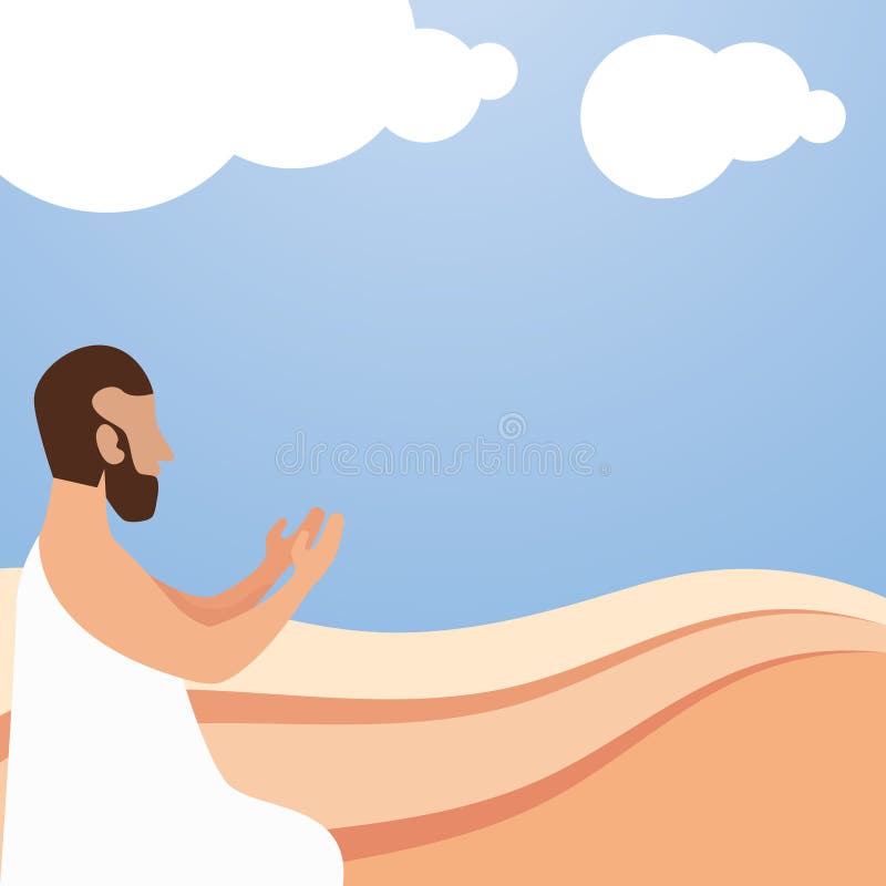 Man moslem prayer stock vector. Illustration of pilgrim - 272037118