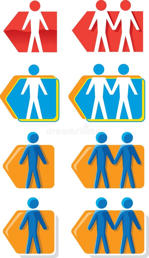 Man in Motion icons stock vector. Illustration of direction - 32896491