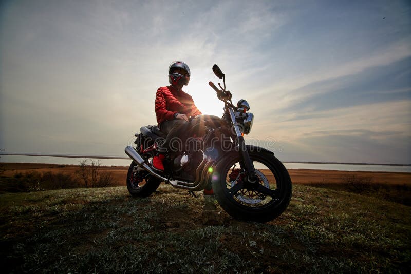 A Man on a Motorcycle Rides on the Road Stock Photo - Image of bike ...