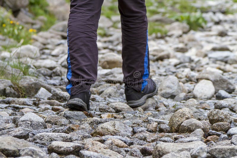 Walking on stones stock image. Image of fitness, foot - 234947737