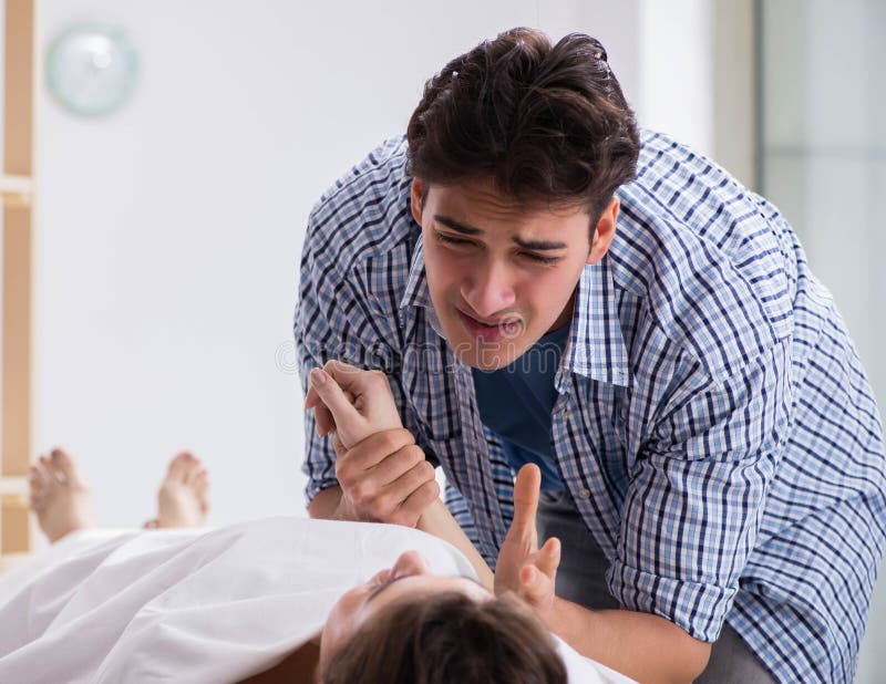 Man mourning his dead wife stock image. Image of funeral - 185020641
