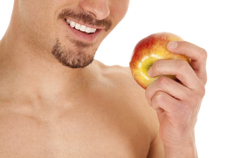 Man mouth and apple stock photo. Image of confident, abdomen - 19177066