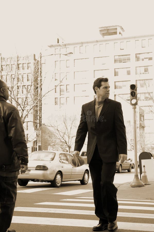 Man on the move stock photo. Image of crossing, news, green - 611558