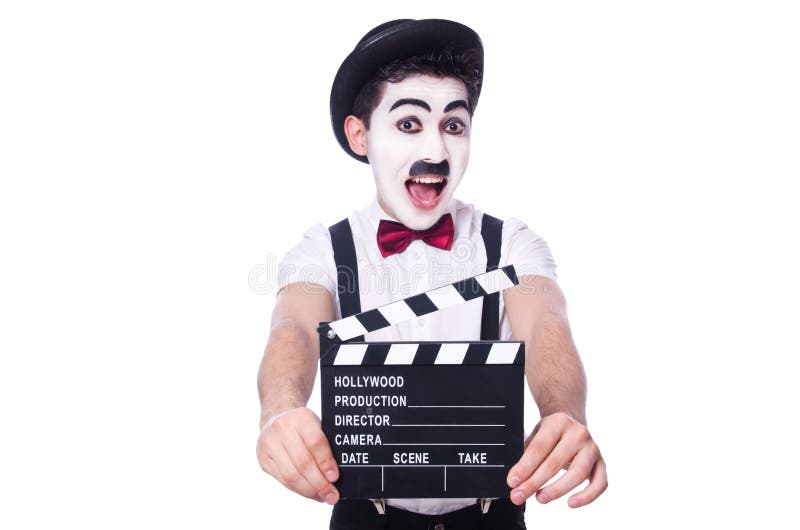 Man with movie clapper stock photo. Image of clap, charles - 34868972