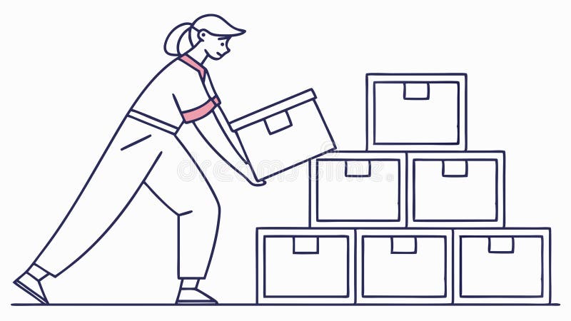 Man Moving Boxes Logistics and Storage Vector, Vector Design Generative ...