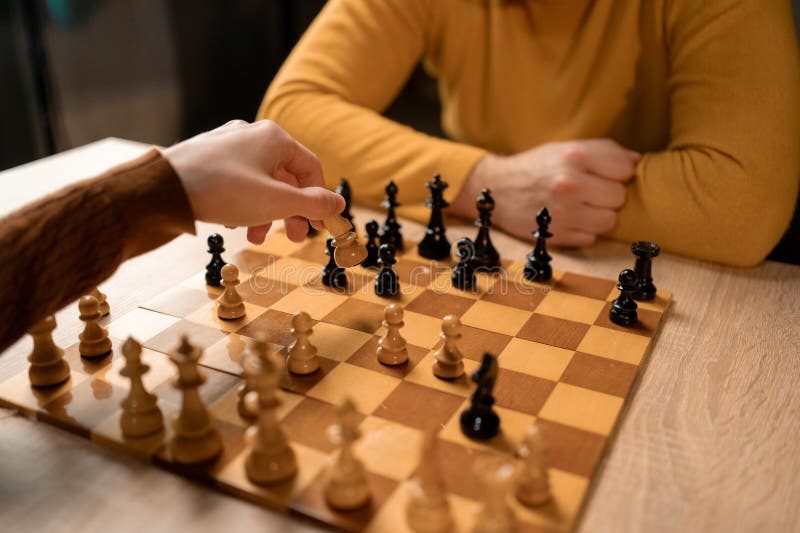 Man Moving Chess Piece on Chess Board Game Concept for Ideas and ...