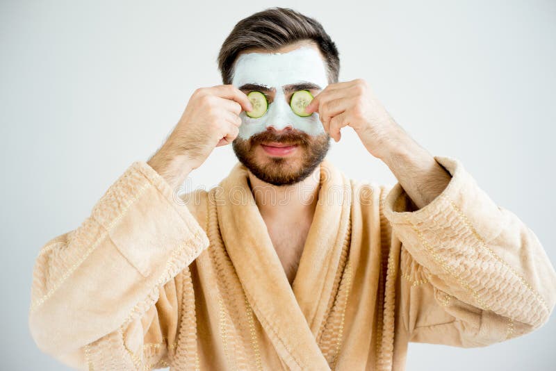 Man with a mud mask stock photo. Image of healthcare - 96380396