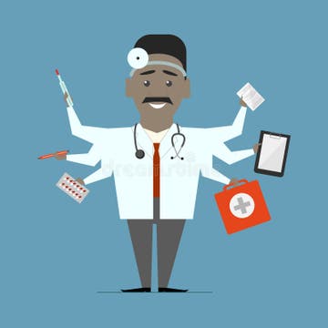 Doctor Multitasking Stock Illustrations – 117 Doctor Multitasking Stock ...