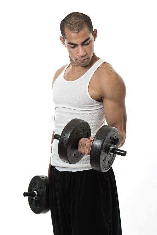 Man with muscles stock photo. Image of hispanic, black - 28873342