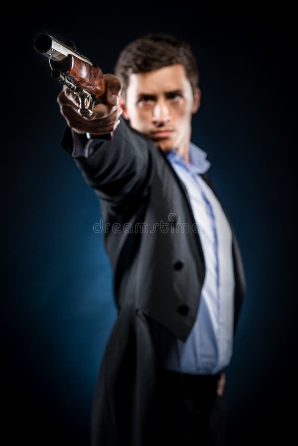 Man with musket stock photo. Image of duel, musket, young - 33245058