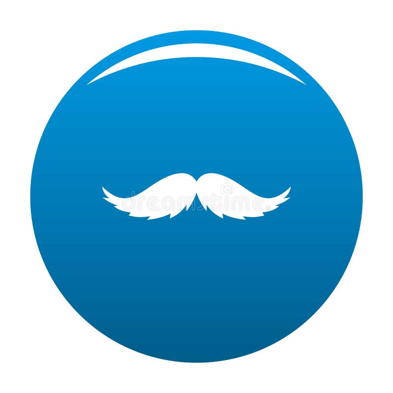 Man mustache icon blue stock illustration. Illustration of symbol ...