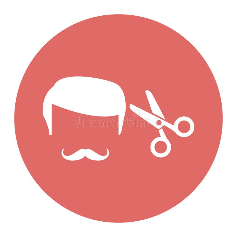 Man with Mustache and Scissors. Vector Illustration Decorative Design ...