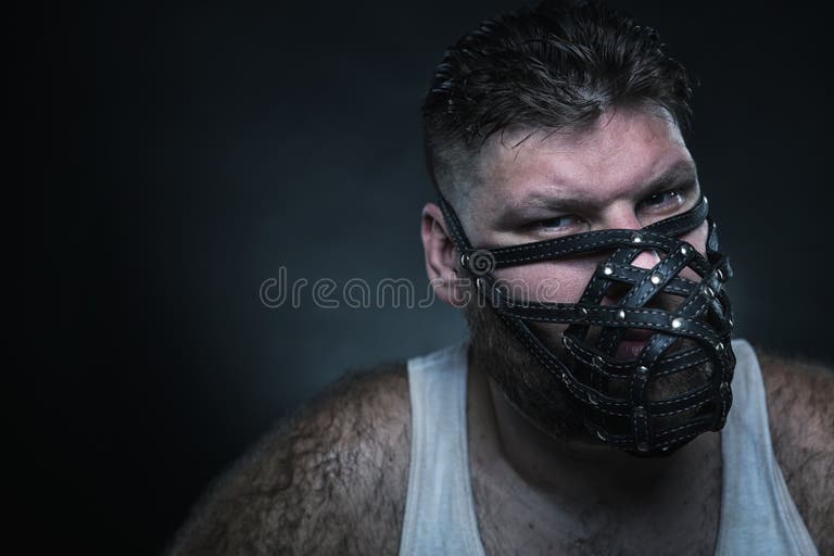 Man in muzzle stock image. Image of guard, iron, equipment - 52006147