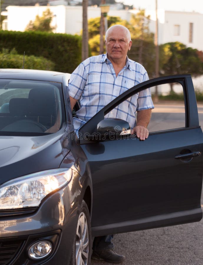 Man near car. stock photo. Image of inside, portrait - 59209648
