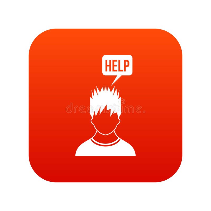 Man needs help icons 9 set stock vector. Illustration of collection ...