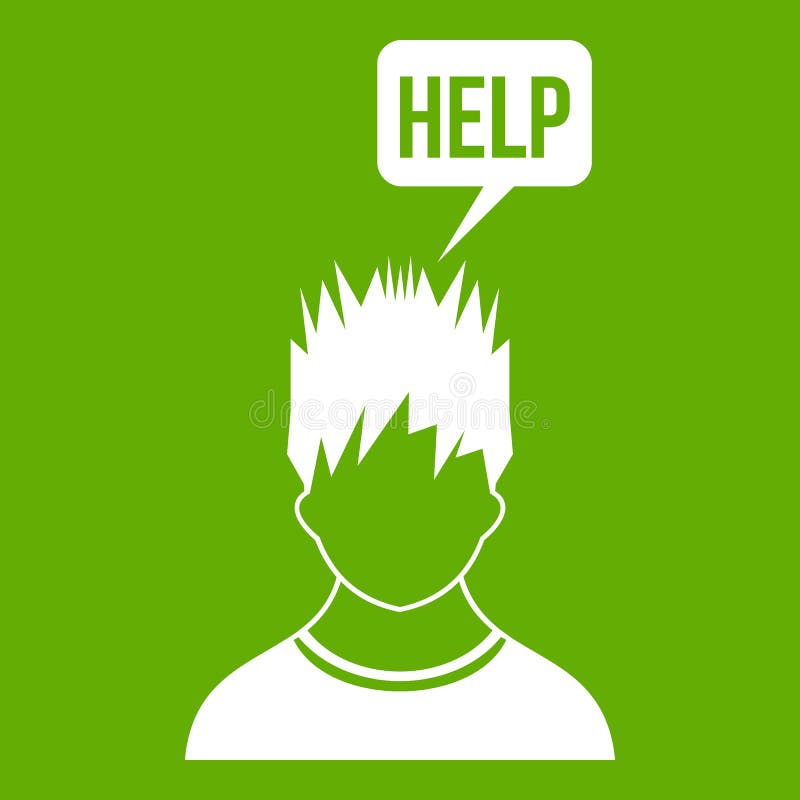 Man Need Help Icon, Outline Style Stock Vector - Illustration of ...