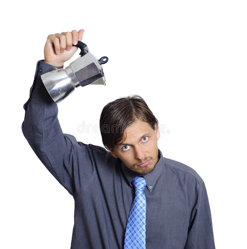 Man needs his coffee stock photo. Image of male, attractive - 13284020