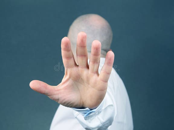 Man Negative Hand Gesture and Turned Away Stock Photo - Image of human ...