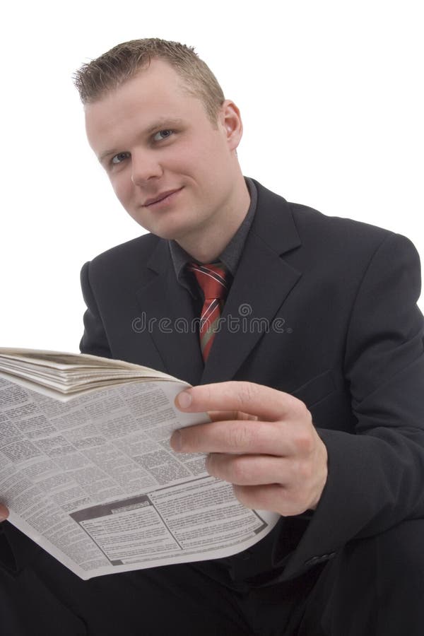 Man With Newspaper Picture. Image: 5306878