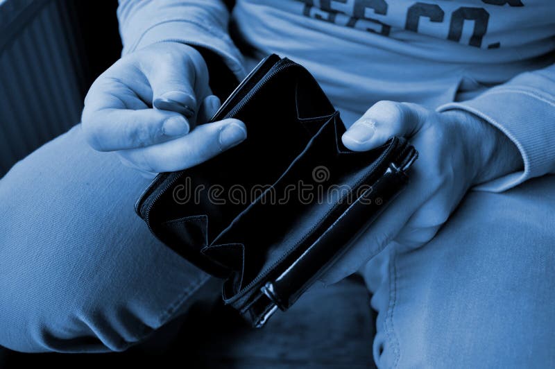 Man no money, broke stock image. Image of unemployed - 47439529