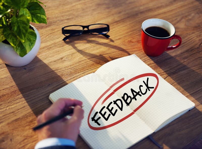 Man with Note Pad and Feedback Concepts Stock Photo - Image of ...