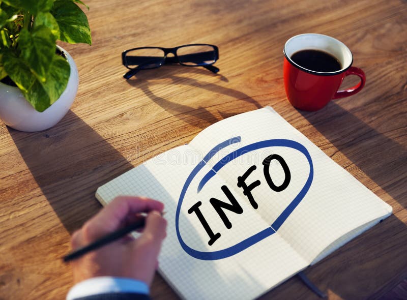 Man with Note Pad and Info Concept Stock Photo - Image of cloud, note ...