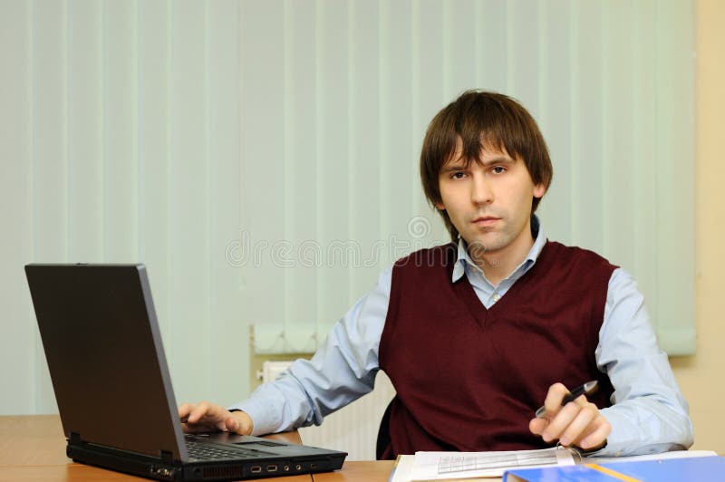Man with notebook stock image. Image of white, management - 11981179