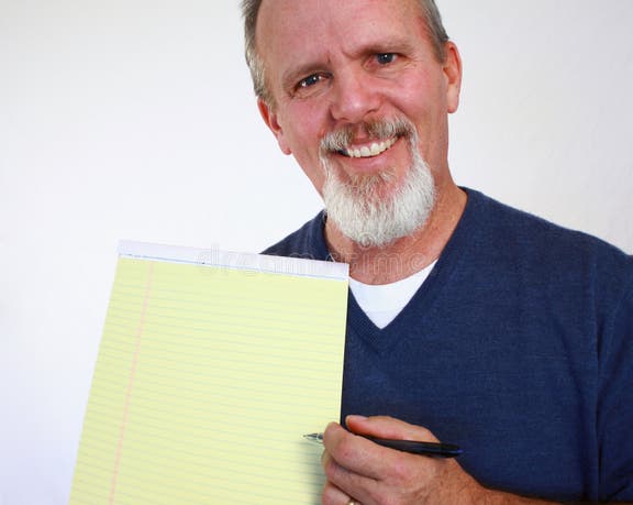 Man with notepad stock photo. Image of blank, advertising - 12594746