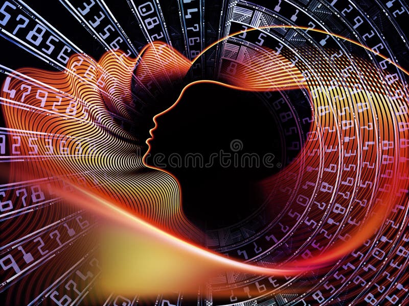 Numeric Calculations stock illustration. Illustration of forehead ...