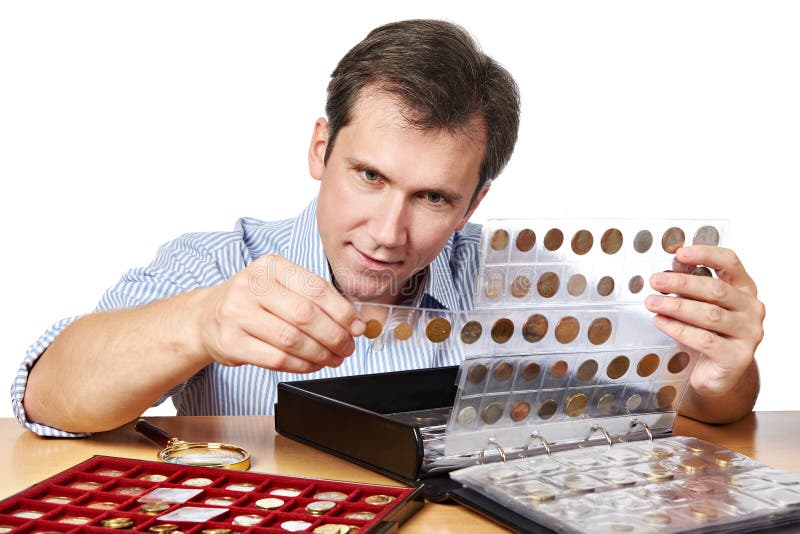Numismatist His Collection Coins Stock Photos - Free & Royalty-Free ...