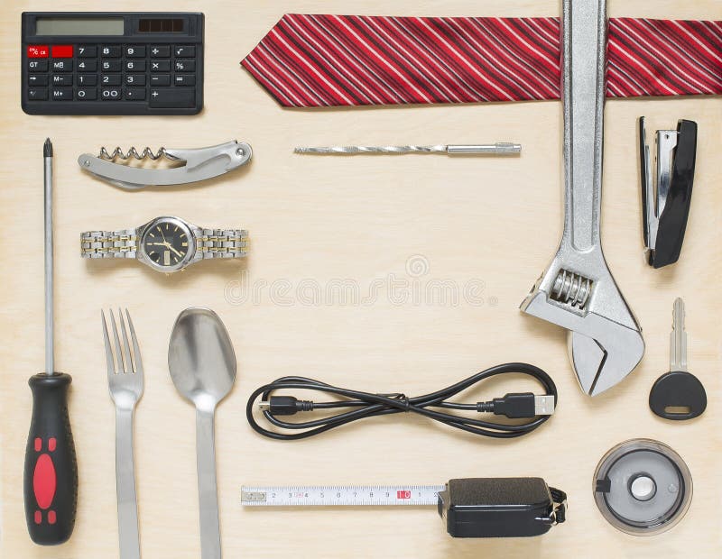 Man Objects Set stock photo. Image of time, accessories - 71297990