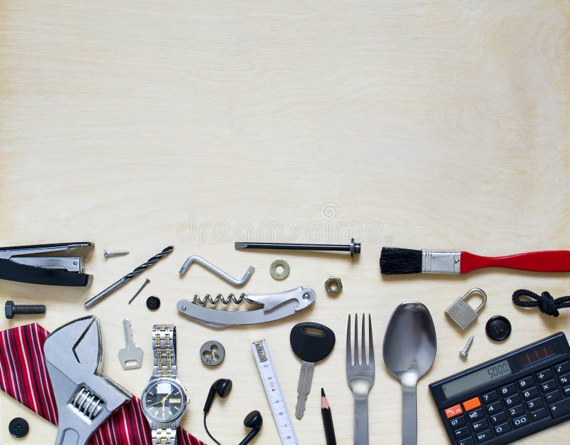Man Objects Set stock image. Image of repairs, clothes - 71301685