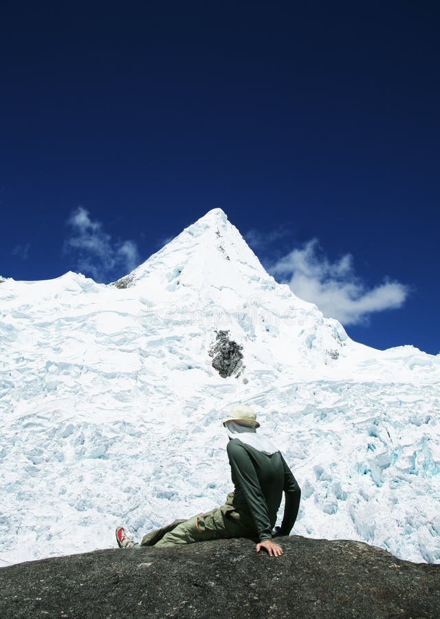 Man observer landscape stock image. Image of mountain - 54178583