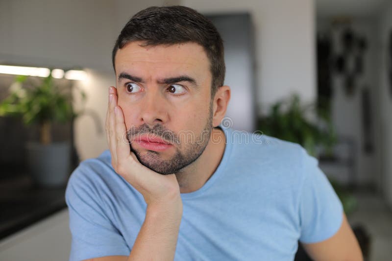 Man Observing Something with Lots of Attention Stock Photo - Image of ...