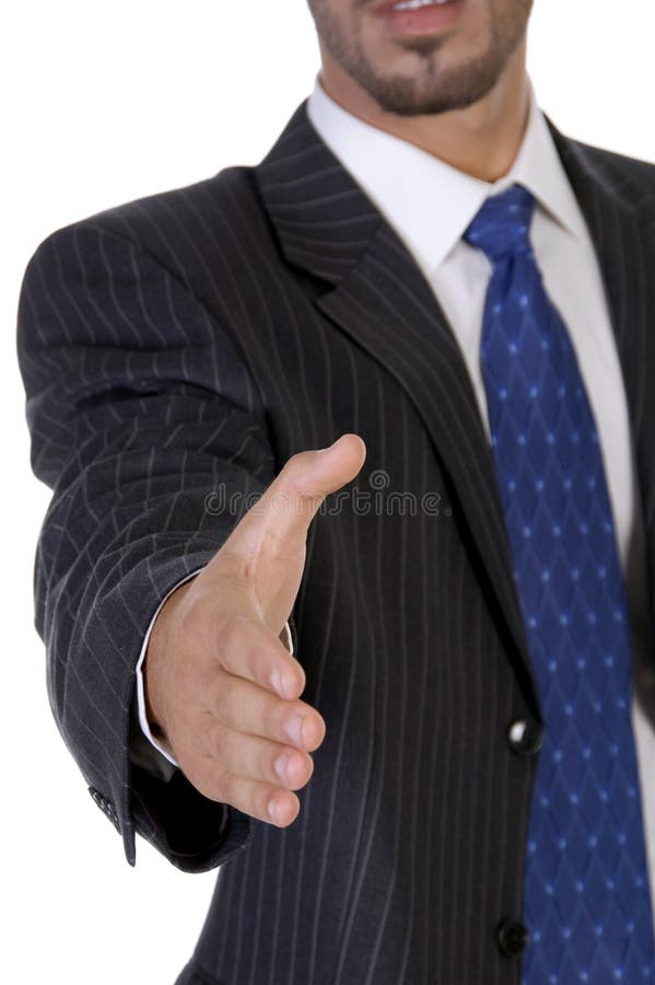 Businessman Offering Handshake Stock Image - Image of handshake, studio ...