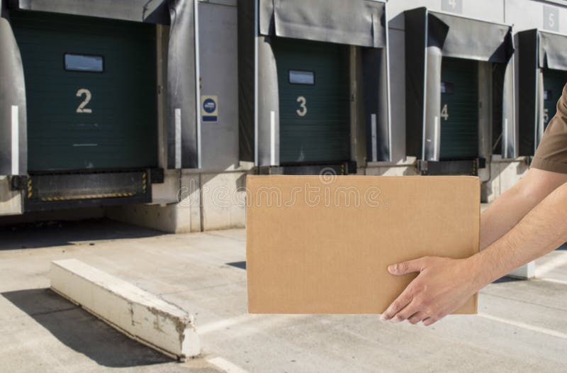 Man Offering His Goods Transportation Stock Photo - Image of adult ...