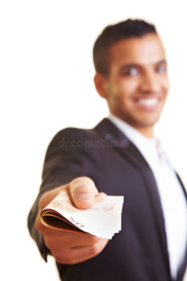 Man offering money stock photo. Image of people, head - 12958084