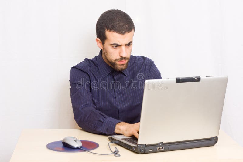 Man at office stock image. Image of computer, caucasian - 12431245