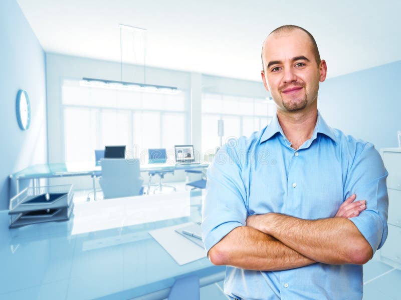 Man in office stock photo. Image of office, confident - 19461356