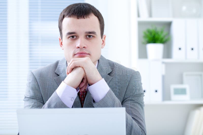 Man in office stock image. Image of occupation, adult - 28552469